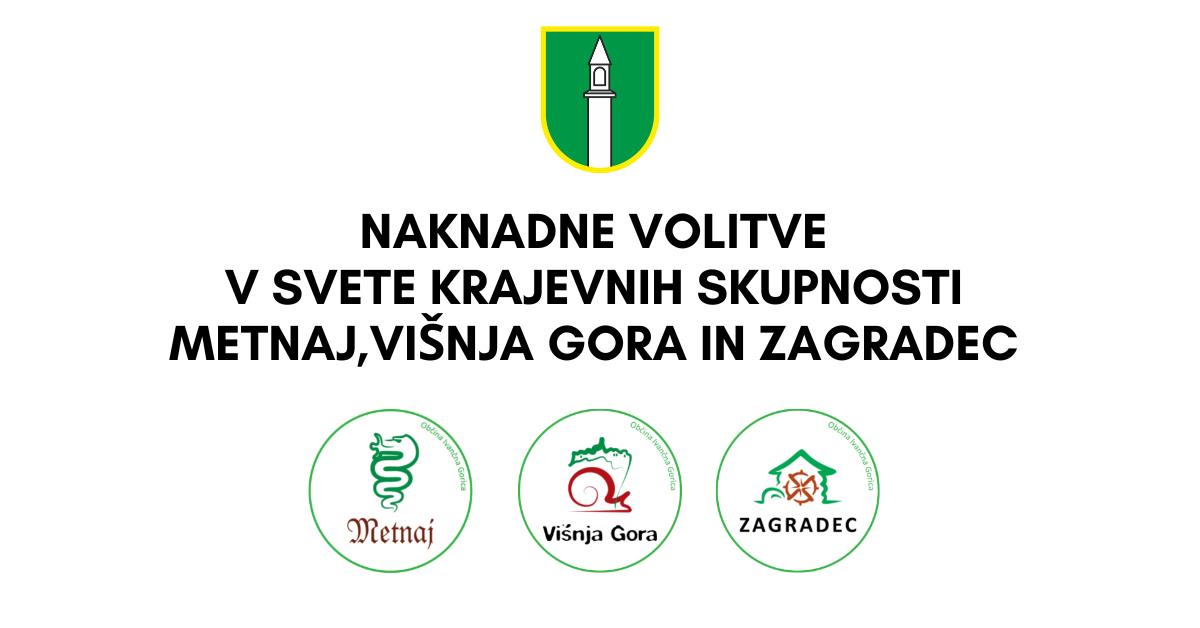 Poročilo o izidu naknadnih volitev v Svet KS Metnaj, Višnja Gora in ...